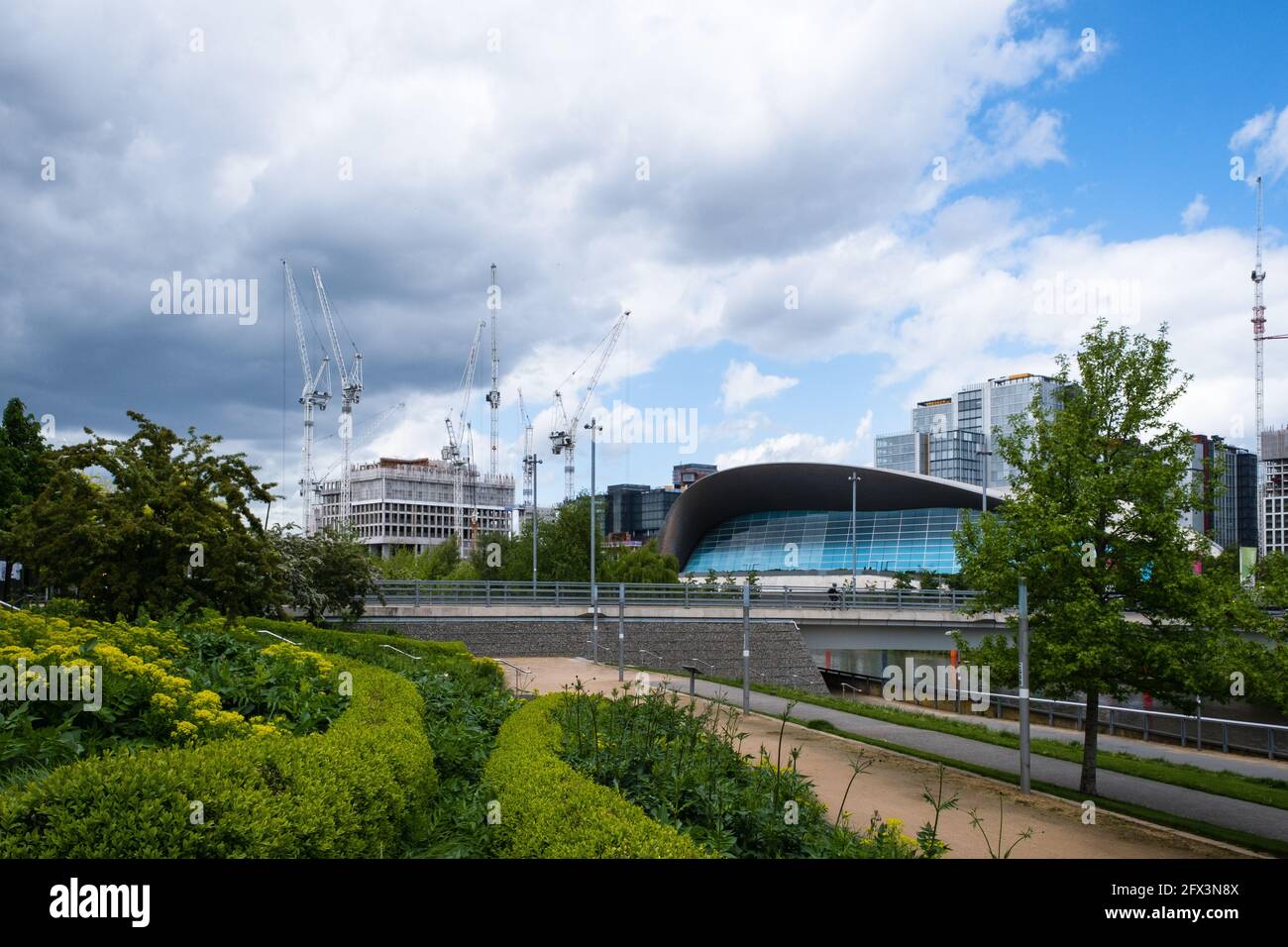 London, UK – May 2021 : construction of East Bank Stratford Waterfront ...