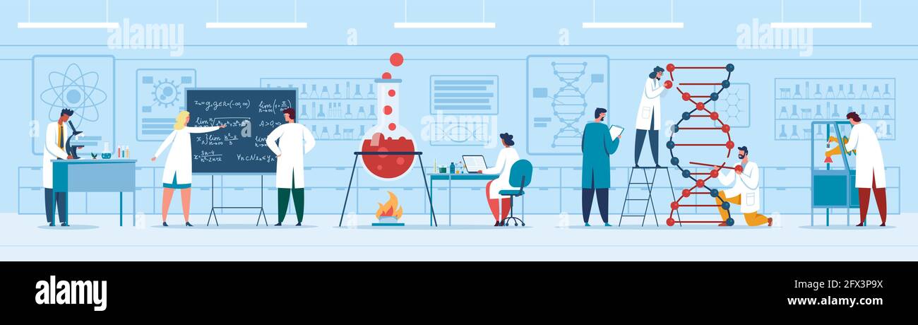 Laboratory workers research drug Stock Vector Images - Alamy