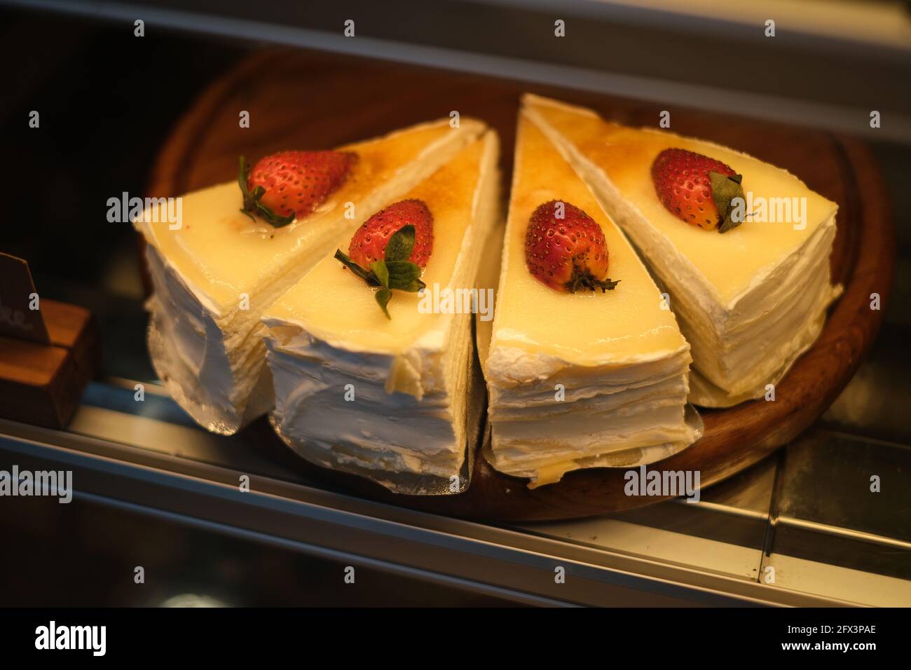 Cute Delicious Strawberry Fresh Cream Cake Stock Photo - Alamy