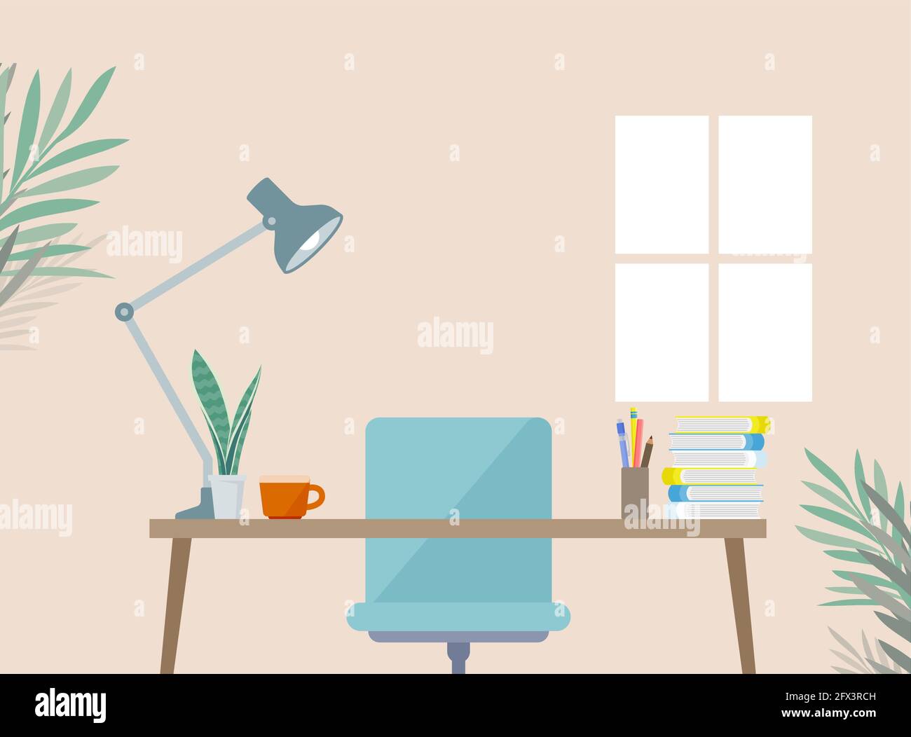 Workdesk Stock Vector Images - Alamy