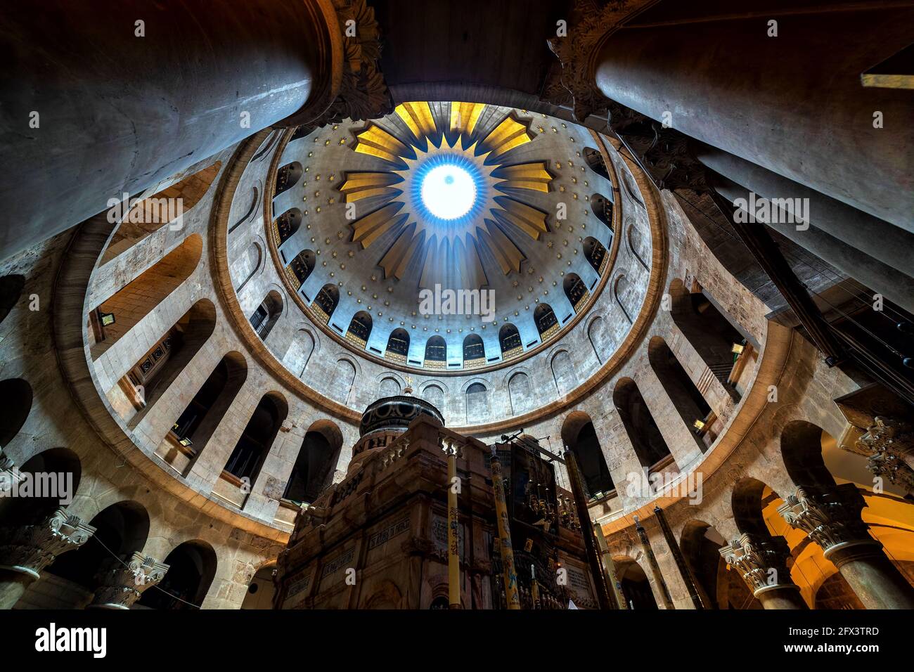 Dome and the Aedicule at the Church of the Holy Sepulcher in Jerusalem ...