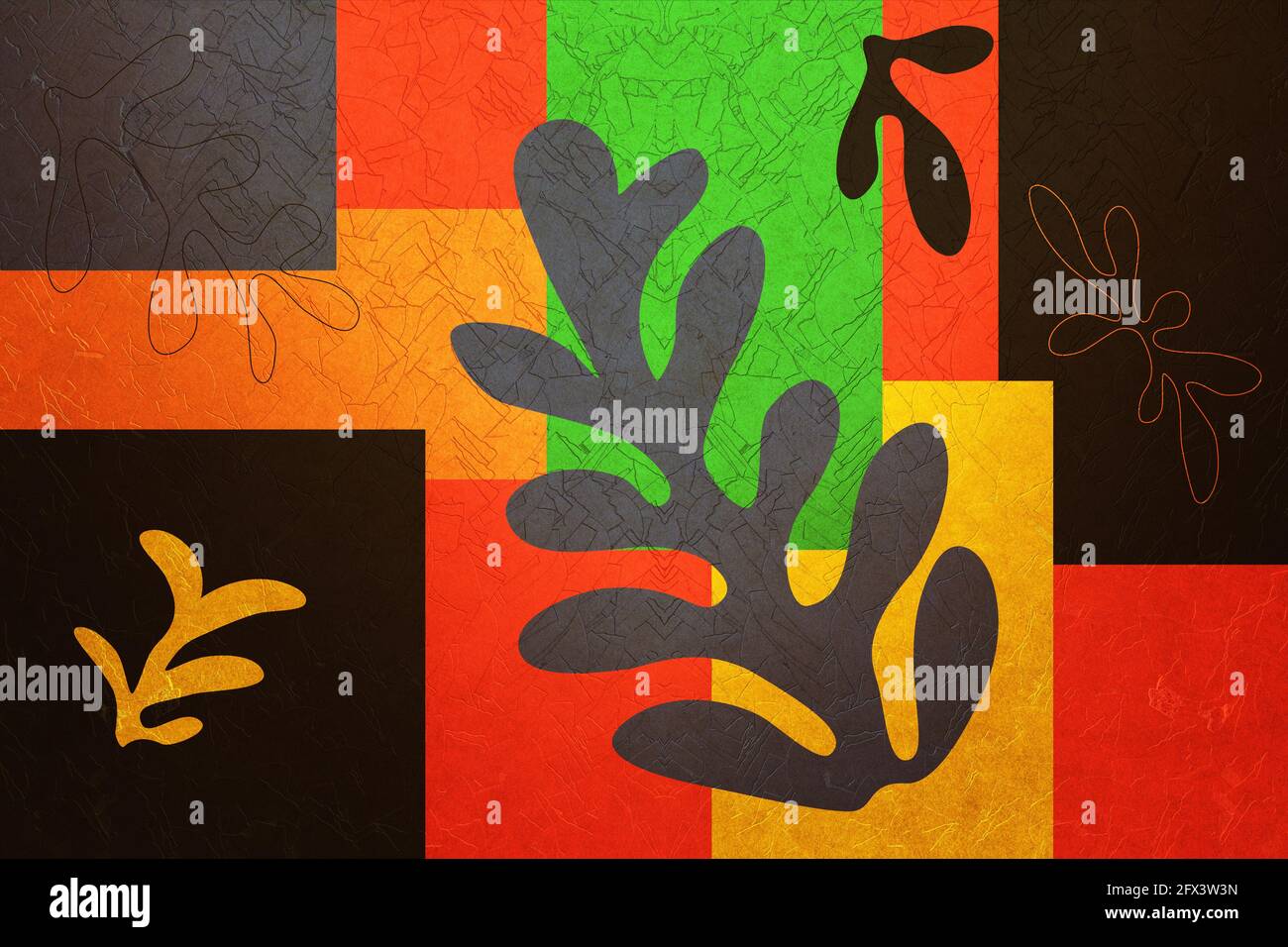Matisse shapes pattern hi-res stock photography and images - Alamy
