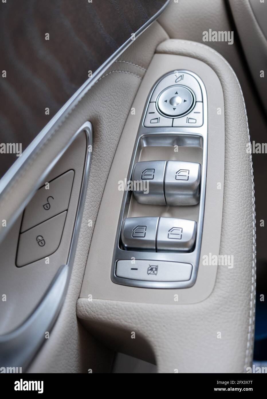 Modern luxury comfortable car interior, details Stock Photo - Alamy