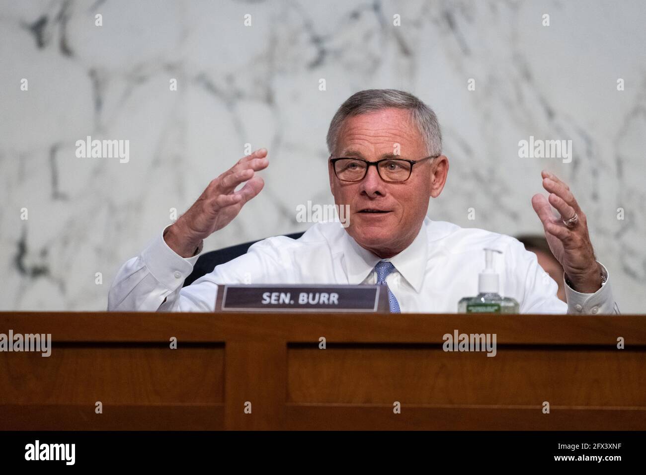 Washington, USA. 25th May, 2021. Senator Richard Burr (R-NC) during a ...