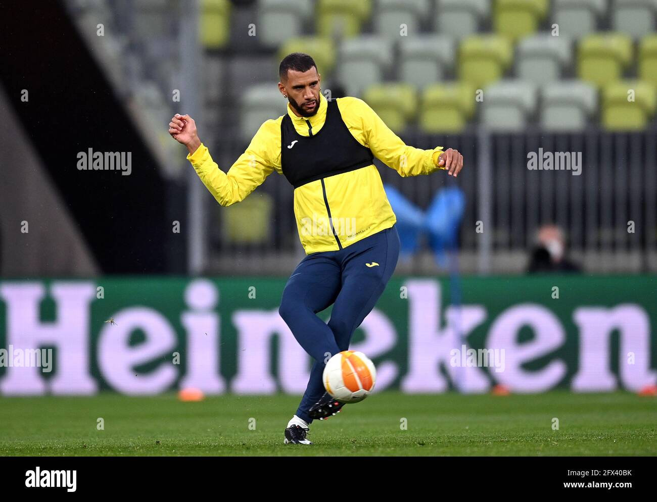 Villarreal's Etienne Capoue during a training session before the UEFA ...
