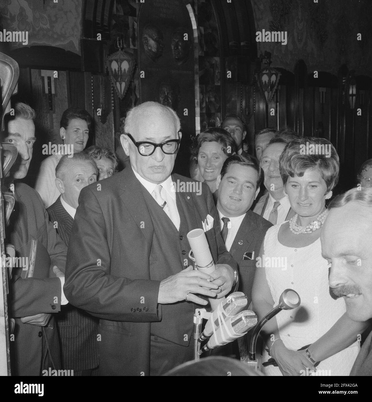 The birthday orchestra musician Max Tak after receiving the silver ...