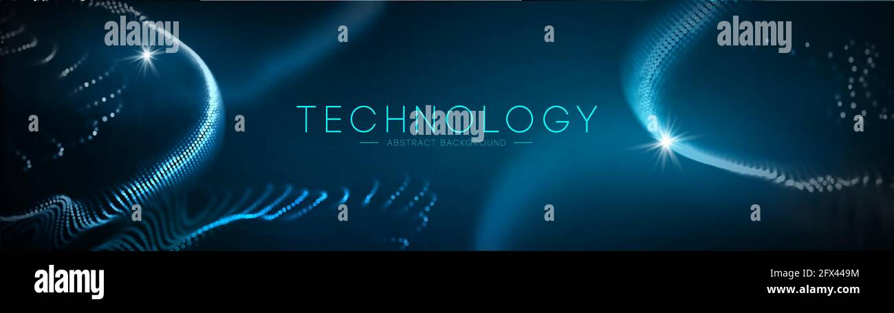 Technology background abstract blue geometric illustration vector ...