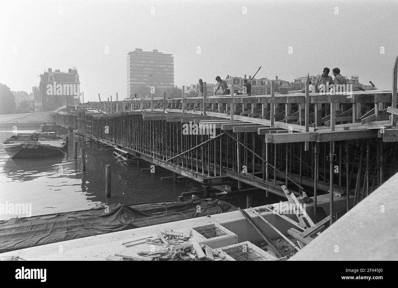 The bridge is under construction, September 9, 1968, construction ...