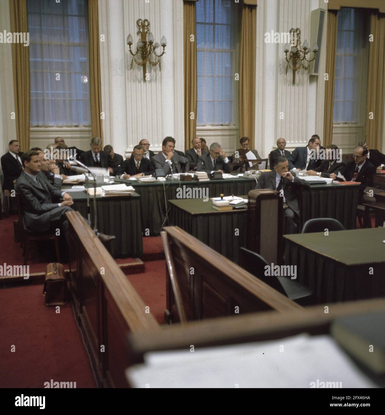 The government table in the House of Representatives, October 13, 1971 ...