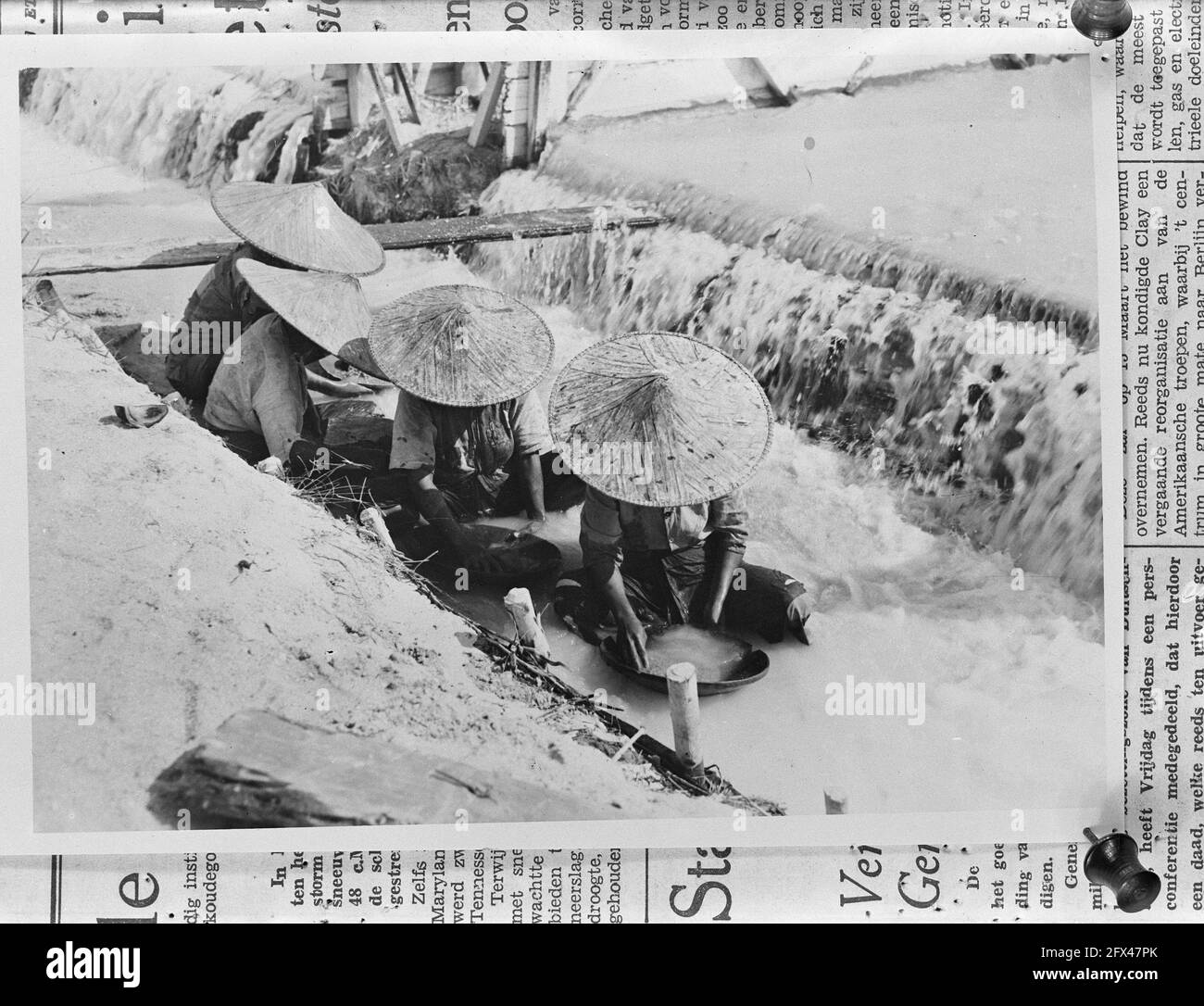 The mining of tin in the Dutch East Indies, April 3, 1947, The ...