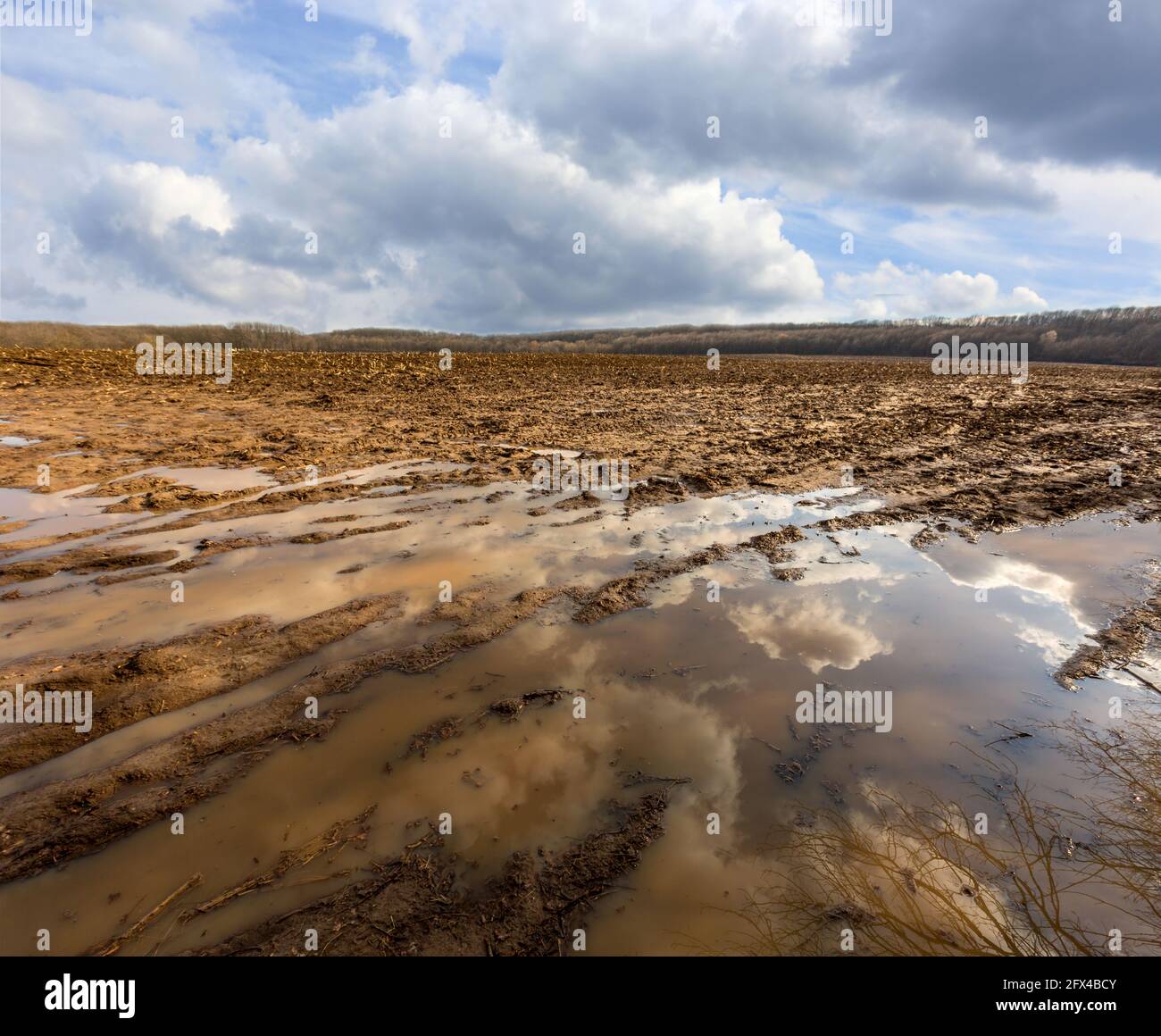 Ploughed field rain hi-res stock photography and images - Alamy