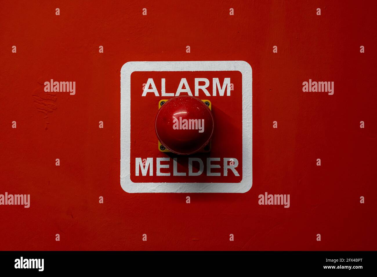 Alarm button, alarm detector, in a building, in case of danger the ...
