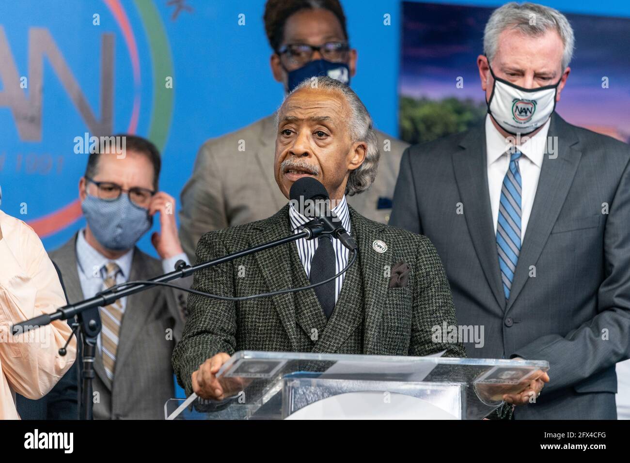 New York, NY - May 25, 2021: Reverend Al Sharpton speaks at vigil at ...