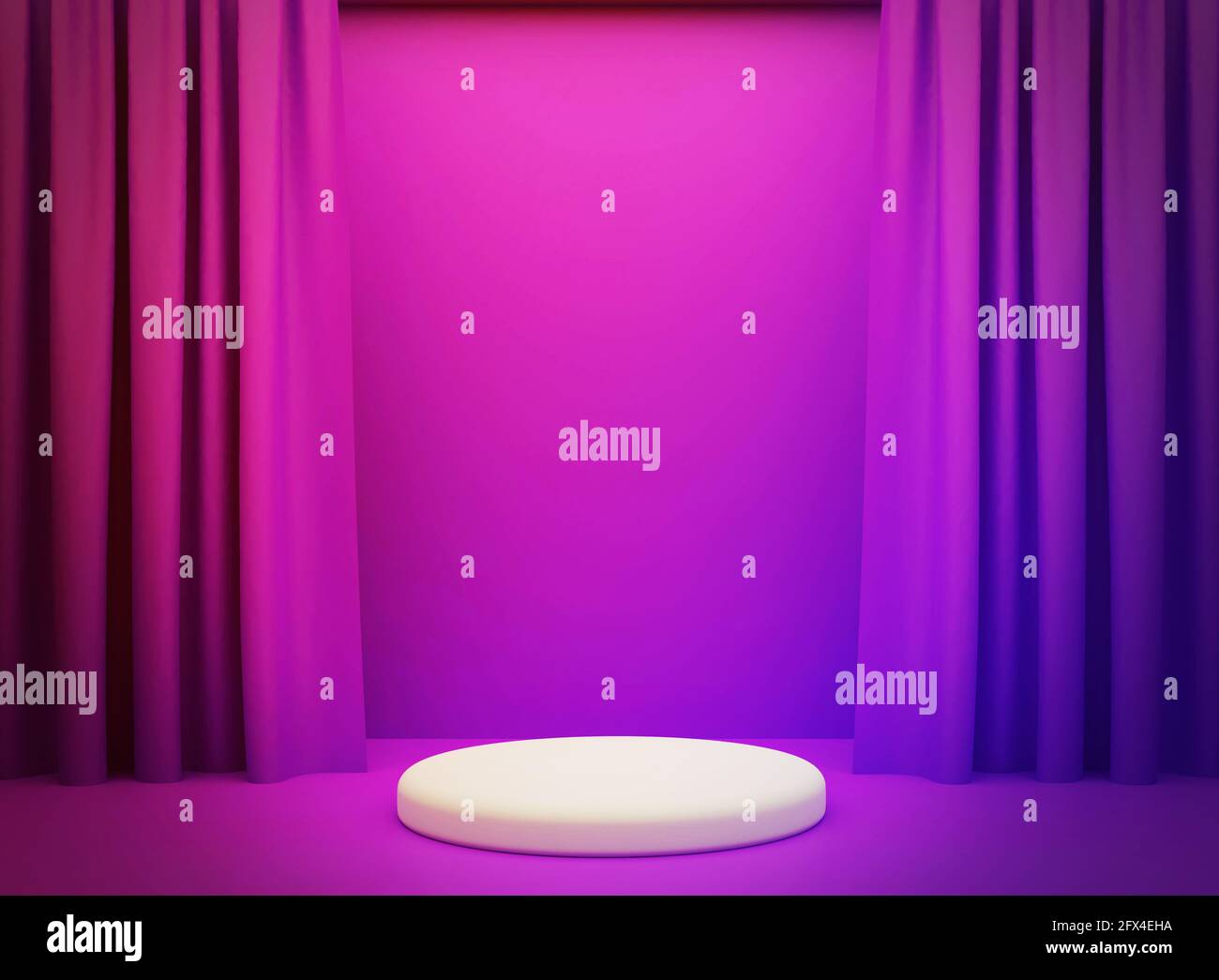 Multicolor gradient 3d Rendered stage with spot light Abstract Modern ...