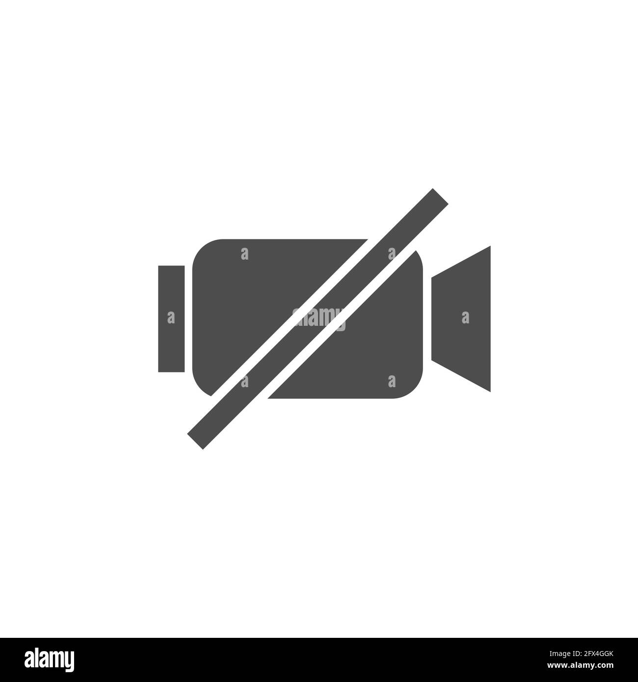 No photography simple line vector icon. Linear style sign for mobile ...