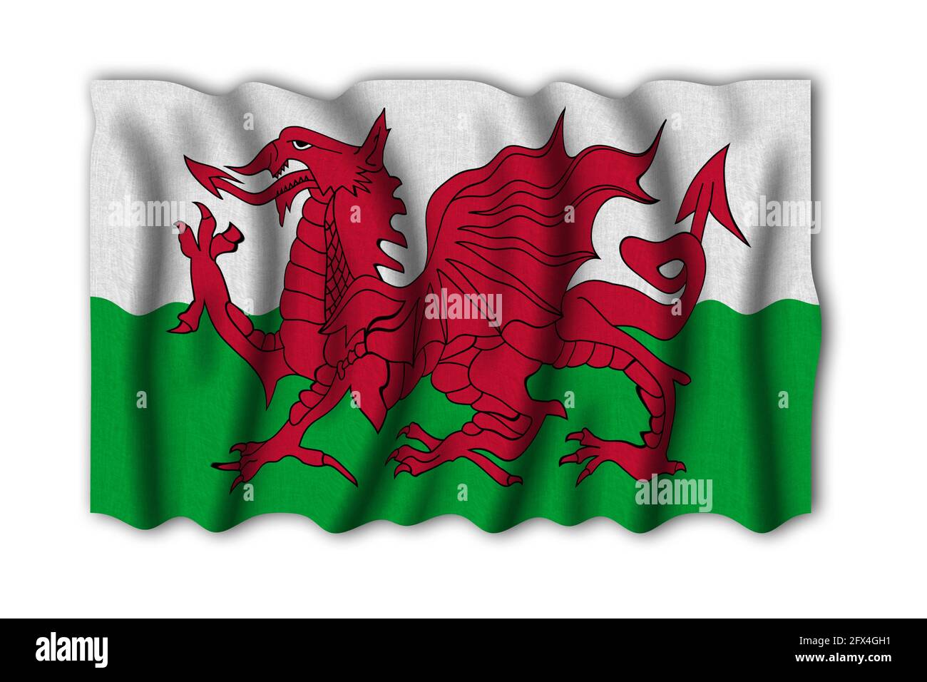 Wales 3D rendering flag of the world to study Stock Photo - Alamy
