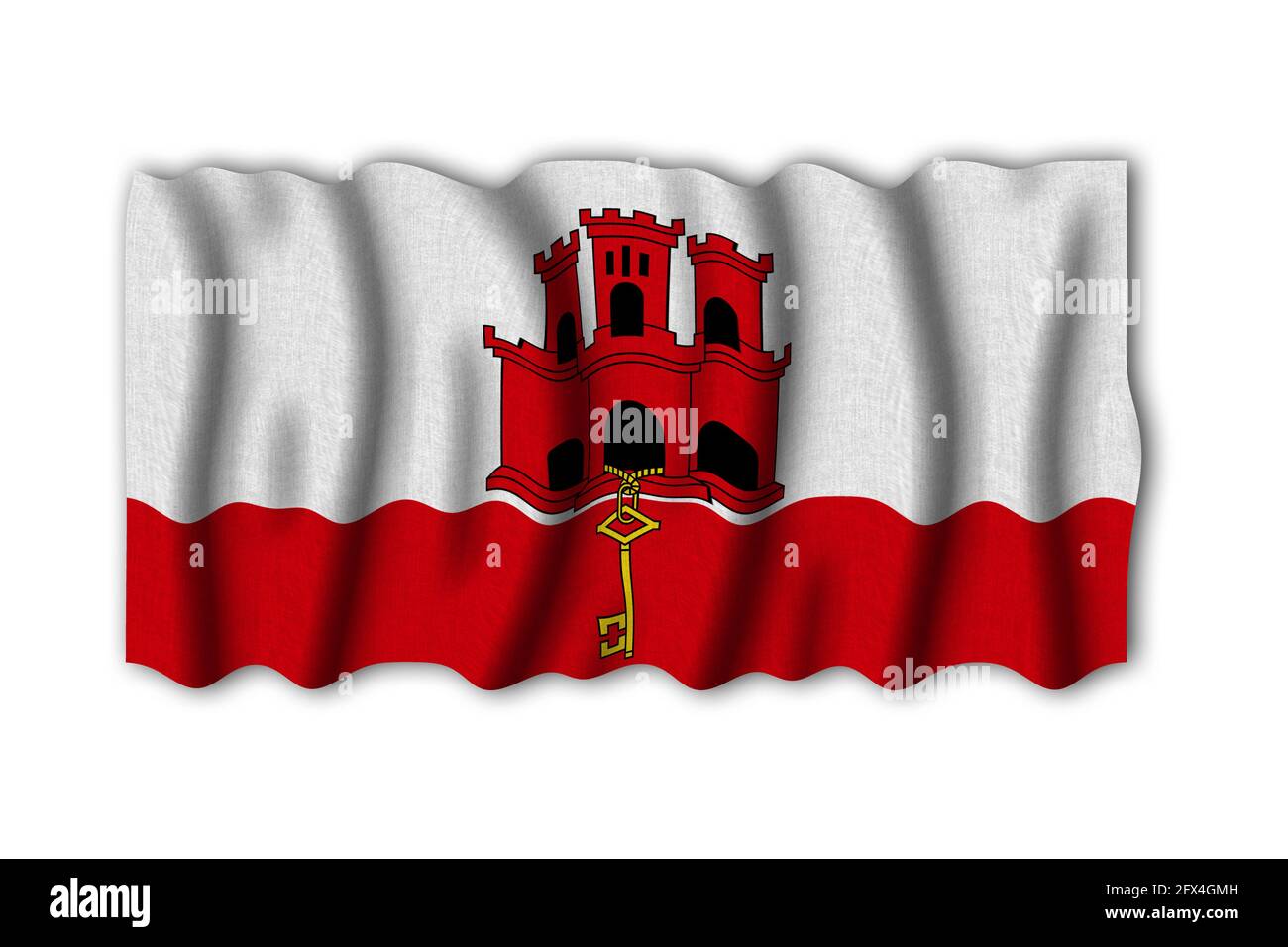 Gibraltar 3D rendering flag of the world to study Stock Photo - Alamy