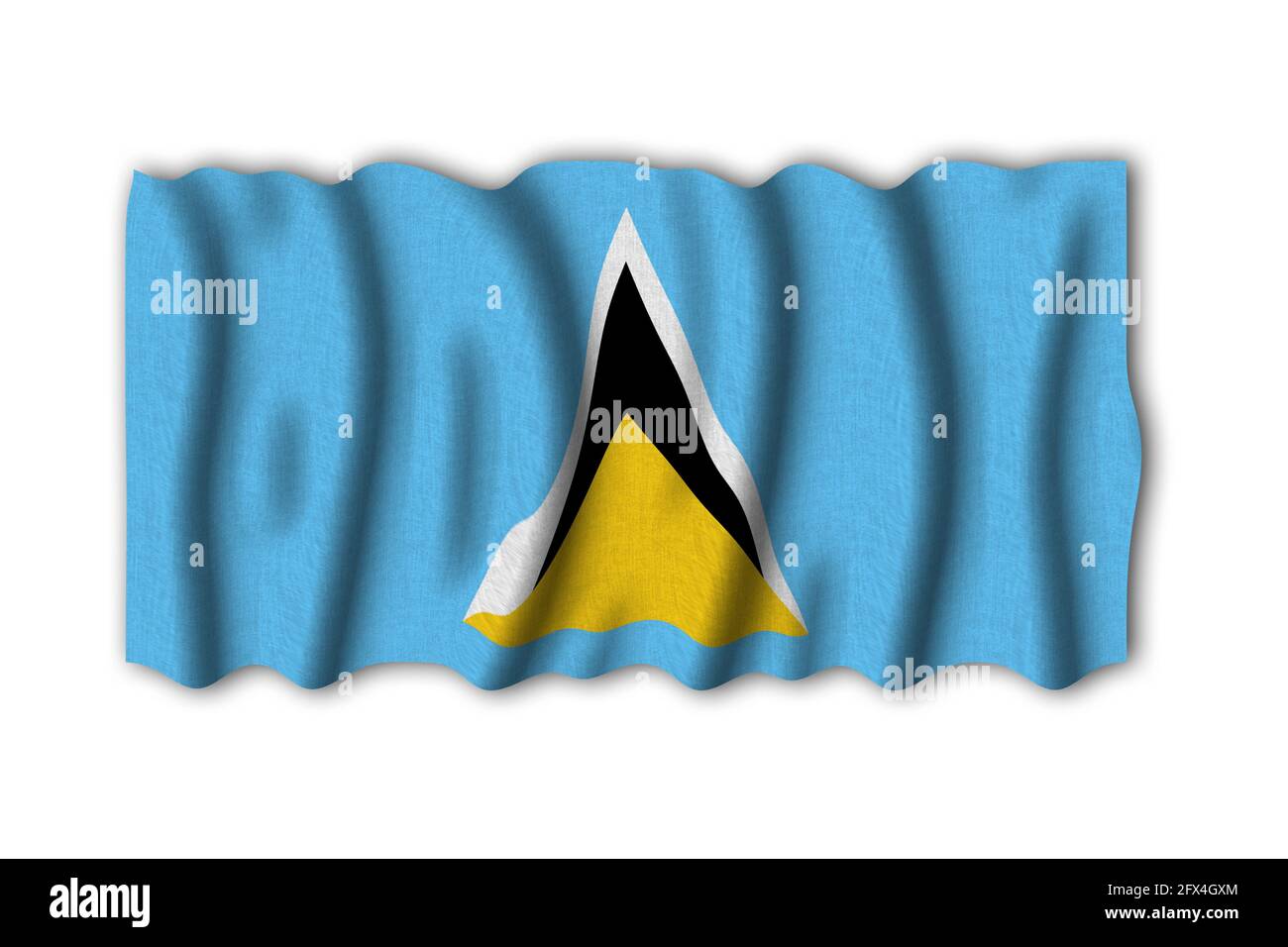 Saint Lucia 3D rendering flag of the world to study Stock Photo - Alamy