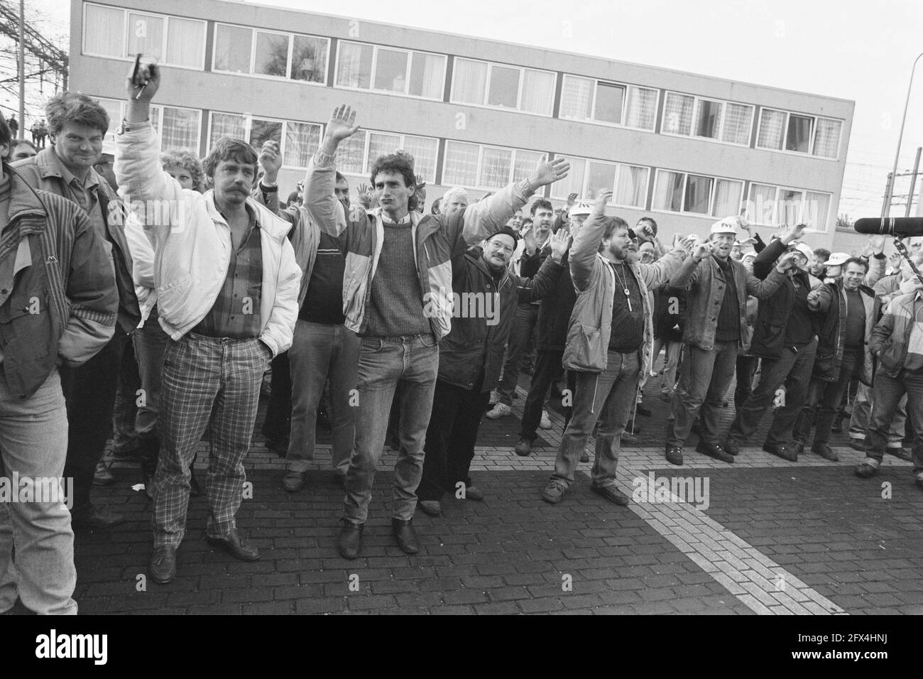 Demonstration striking dockworkers general cargo sector amsterda hi-res ...