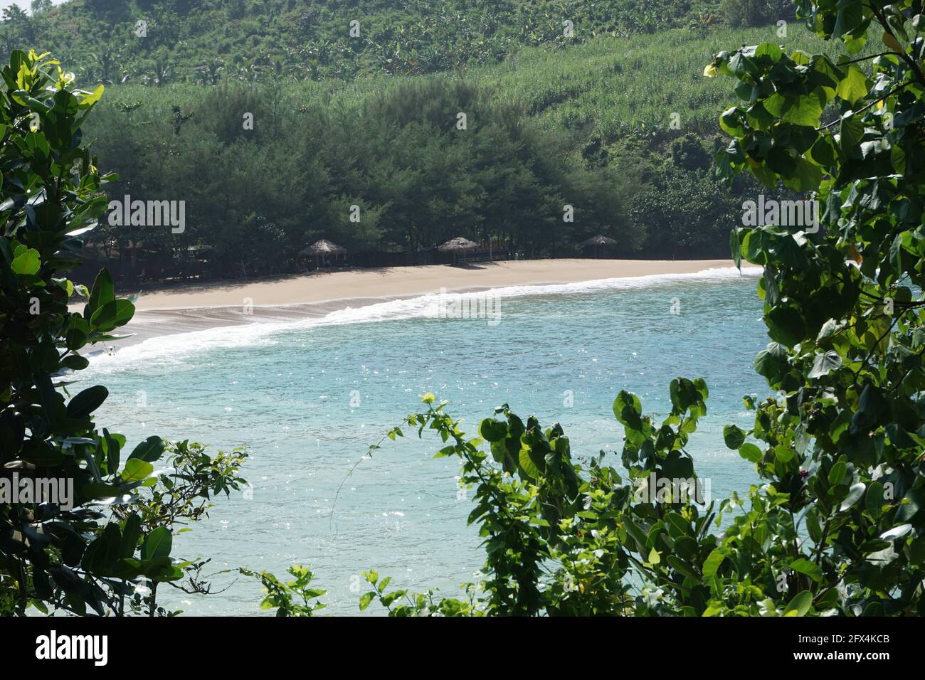 The beautiful Pangi beach in Blitar, East Java Indonesia Stock Photo ...