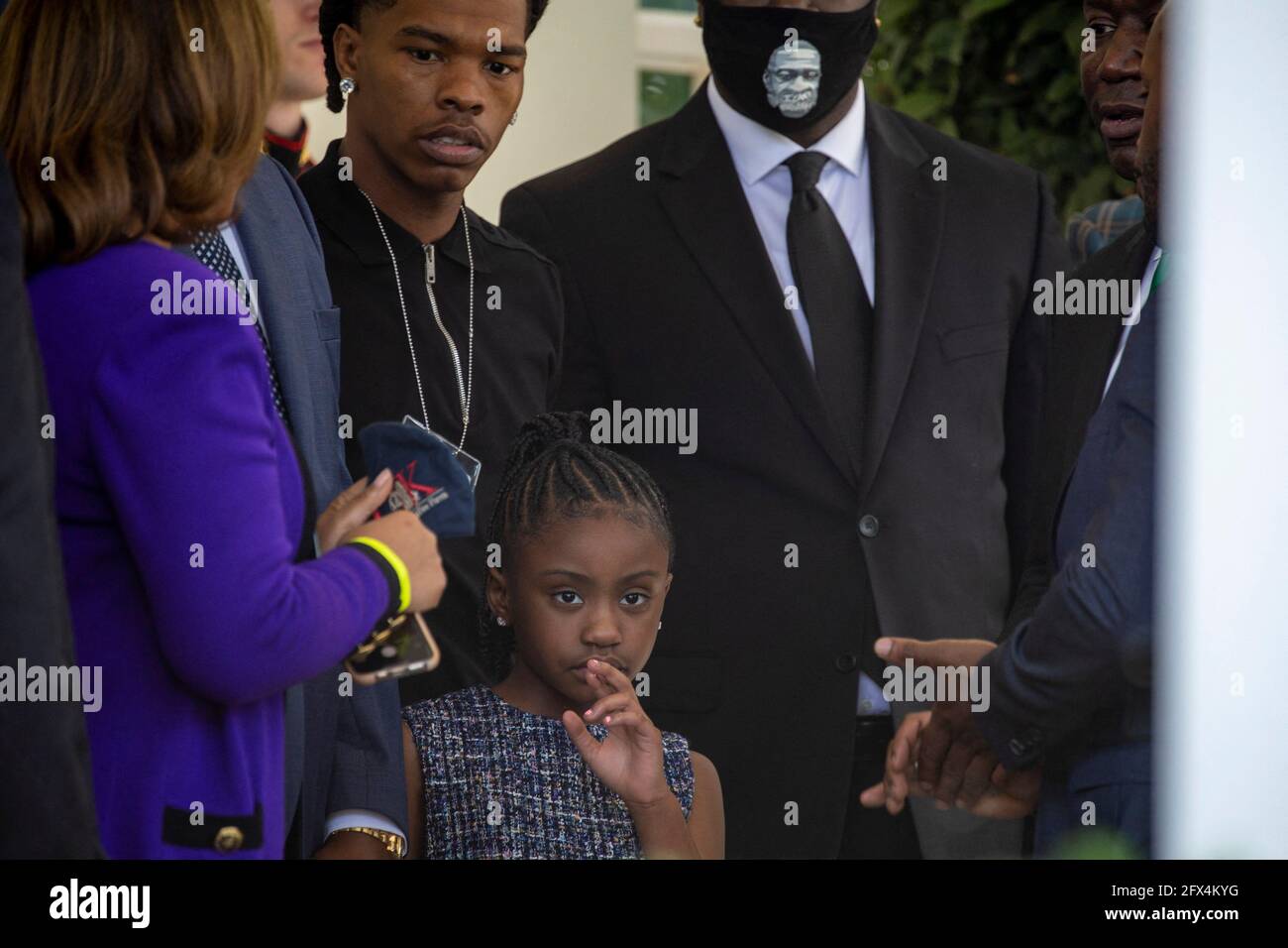 Members of the George Floyd family including Gianna Floyd, George ...