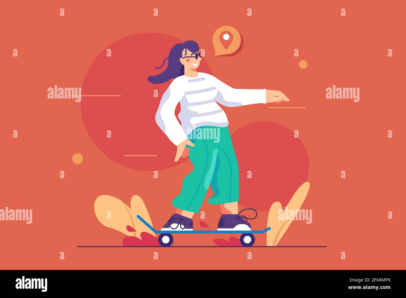 Happy girl character on Stock Vector Images - Alamy