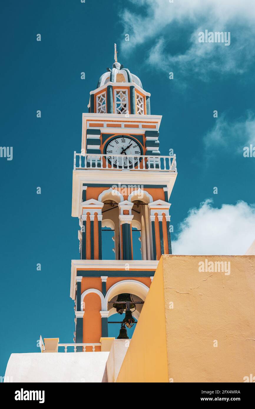 Santorini greece church clock tower hi-res stock photography and images ...