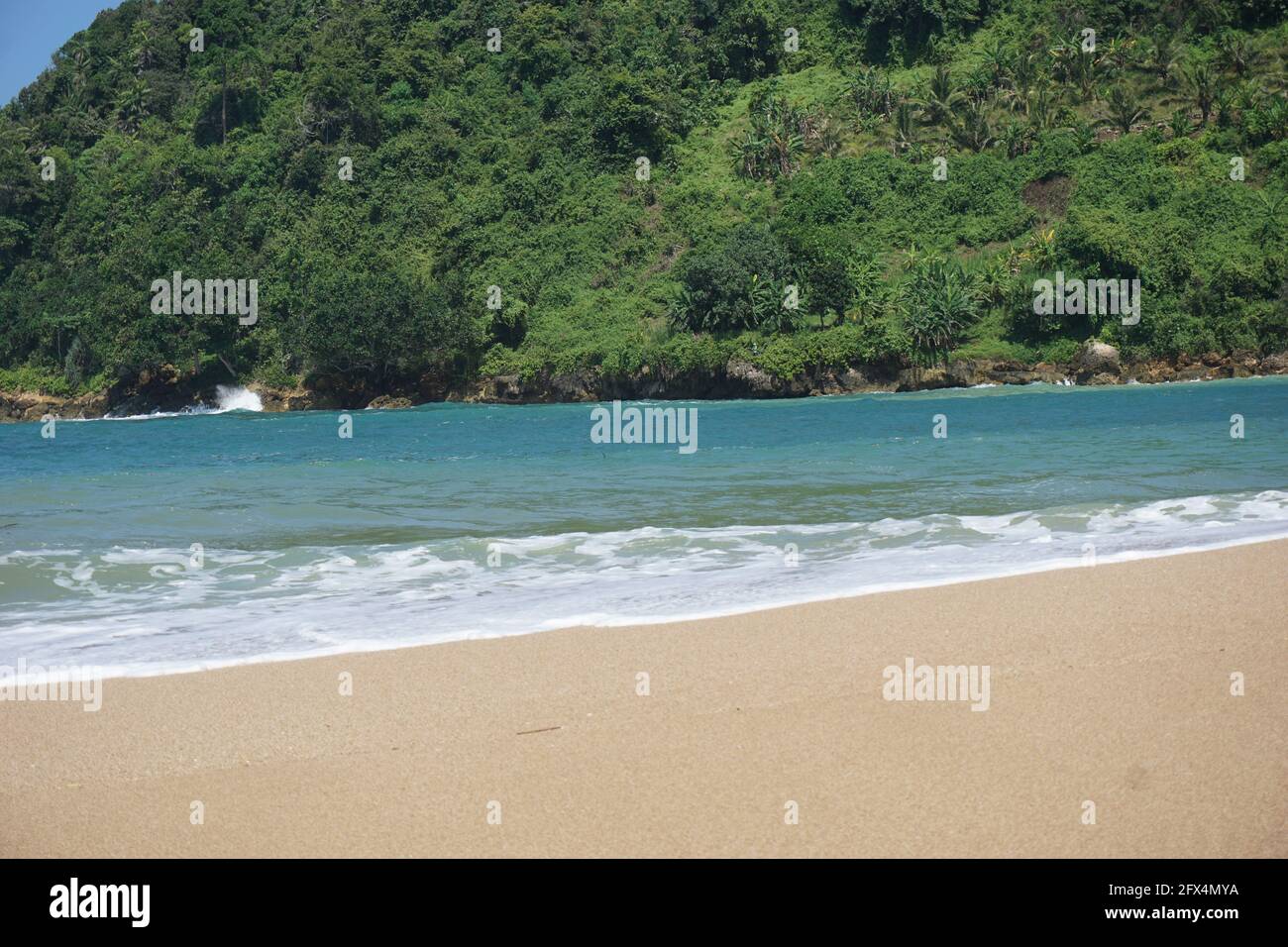 The beautiful Pangi beach in Blitar, East Java Indonesia Stock Photo ...