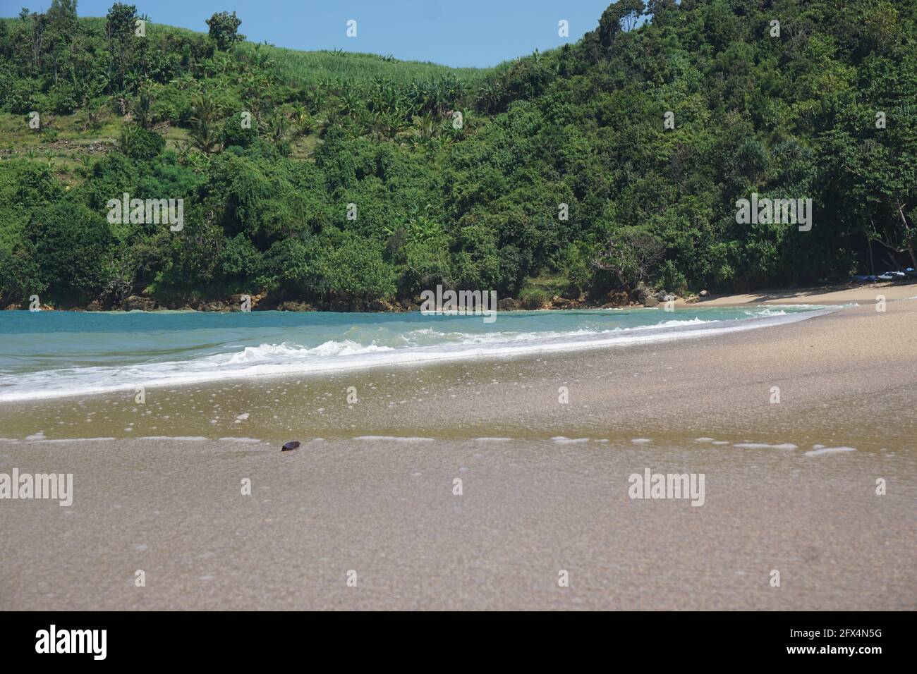 The beautiful Pangi beach in Blitar, East Java Indonesia Stock Photo ...