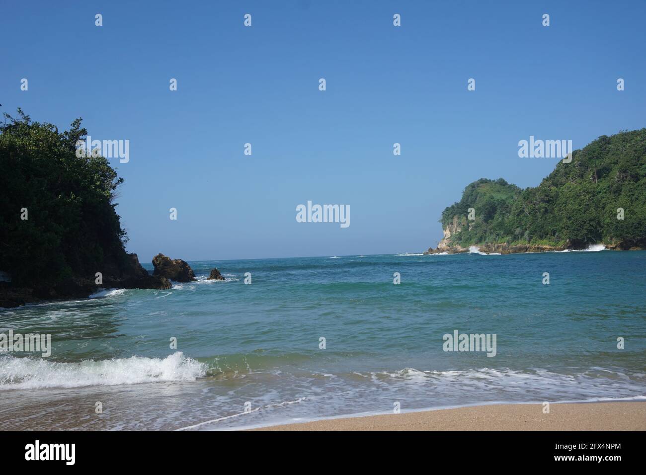 The beautiful Pangi beach in Blitar, East Java Indonesia Stock Photo ...