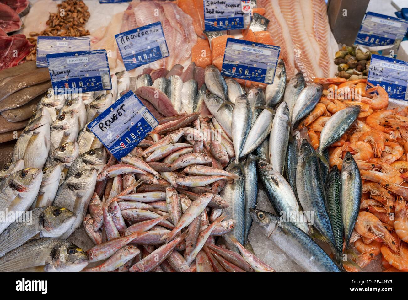 fish shop in France, Europe Stock Photo - Alamy