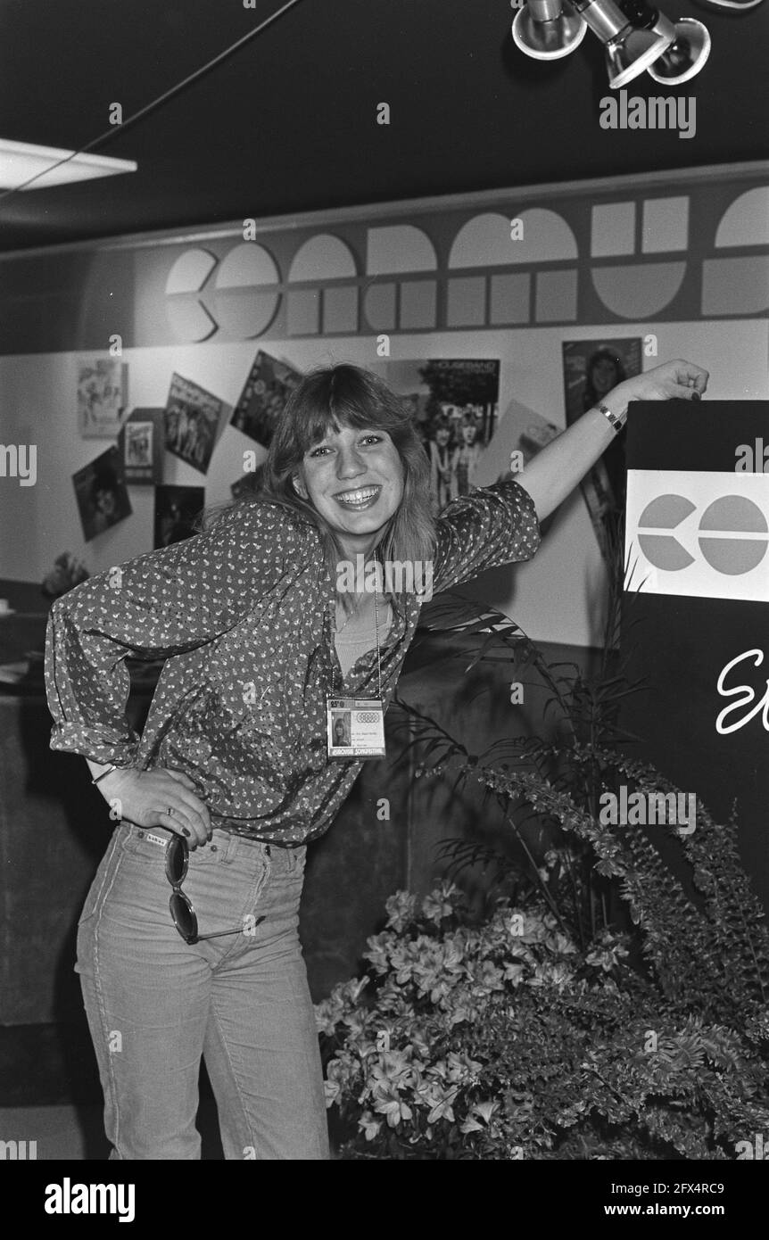 Eurovision Song Contest, rehearsal; Dutch participant Maggie MacNeal ...