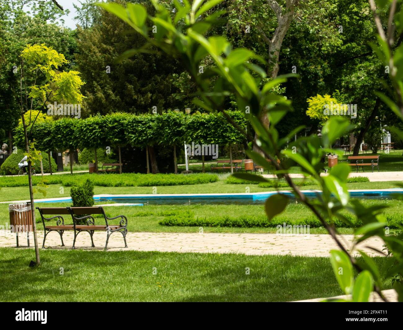 Landscape of a park Stock Photo - Alamy