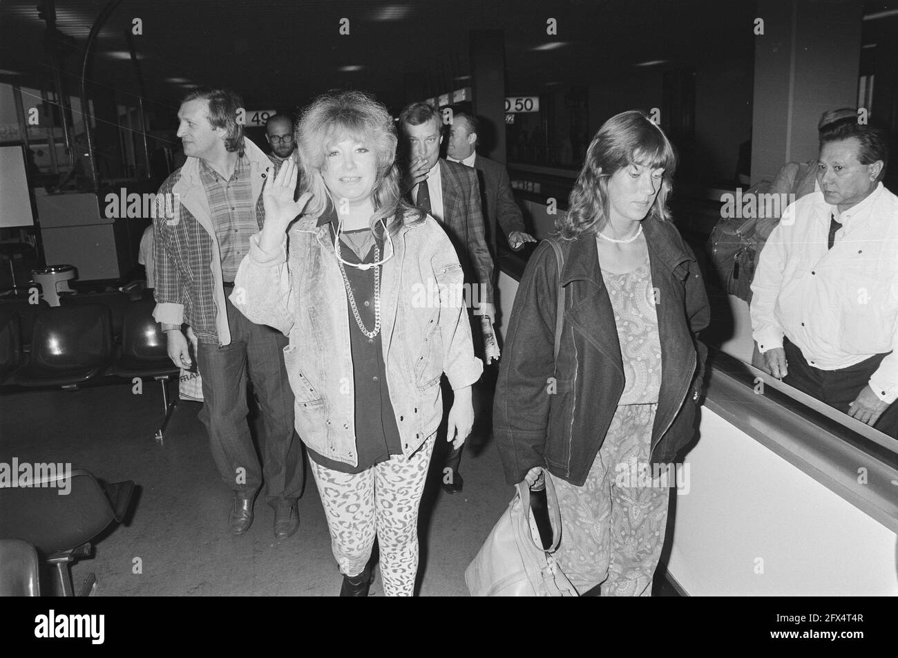 Arrival russian rock singer alla pugachova Black and White Stock Photos ...