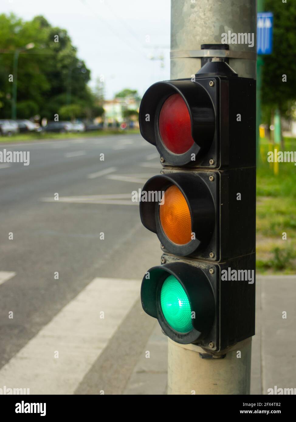 This is a traffic light in the city Stock Photo - Alamy