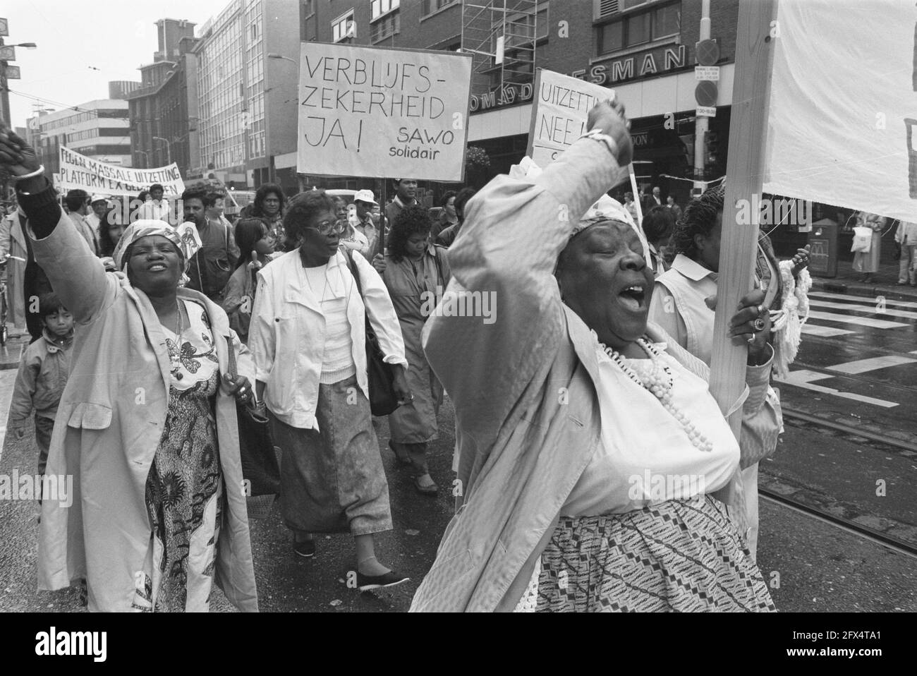 Ex sued surinamese protest Black and White Stock Photos & Images - Alamy
