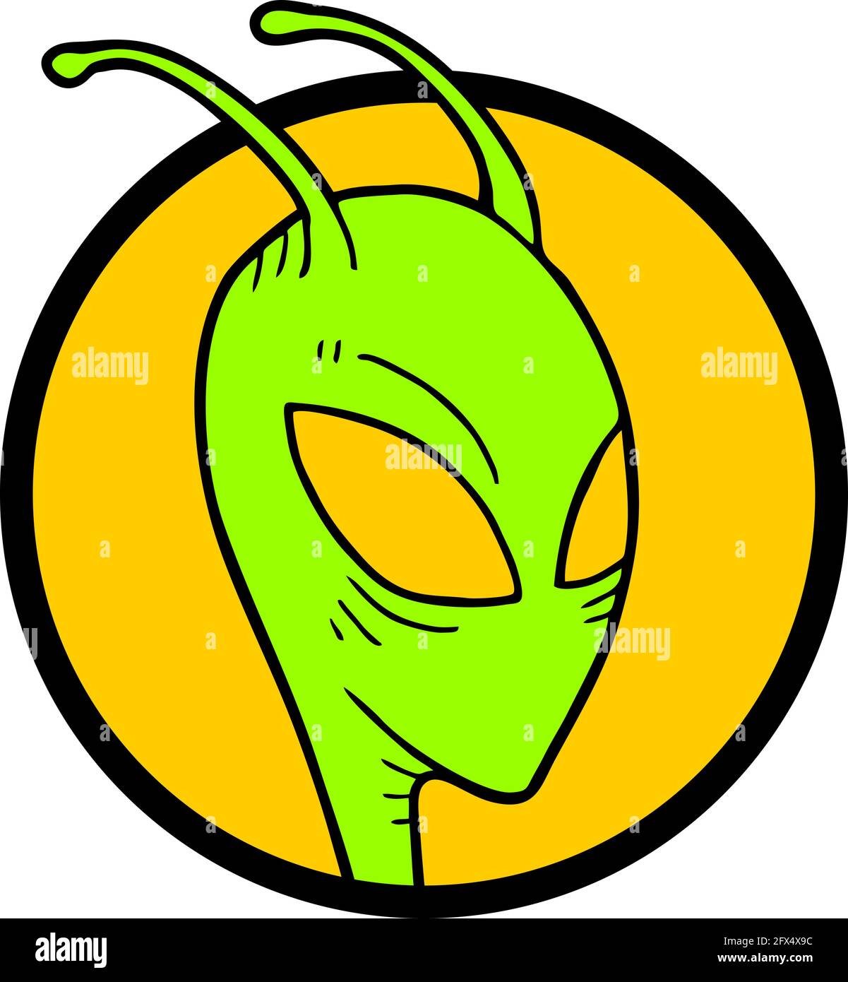 Green alien Stock Vector Images - Alamy