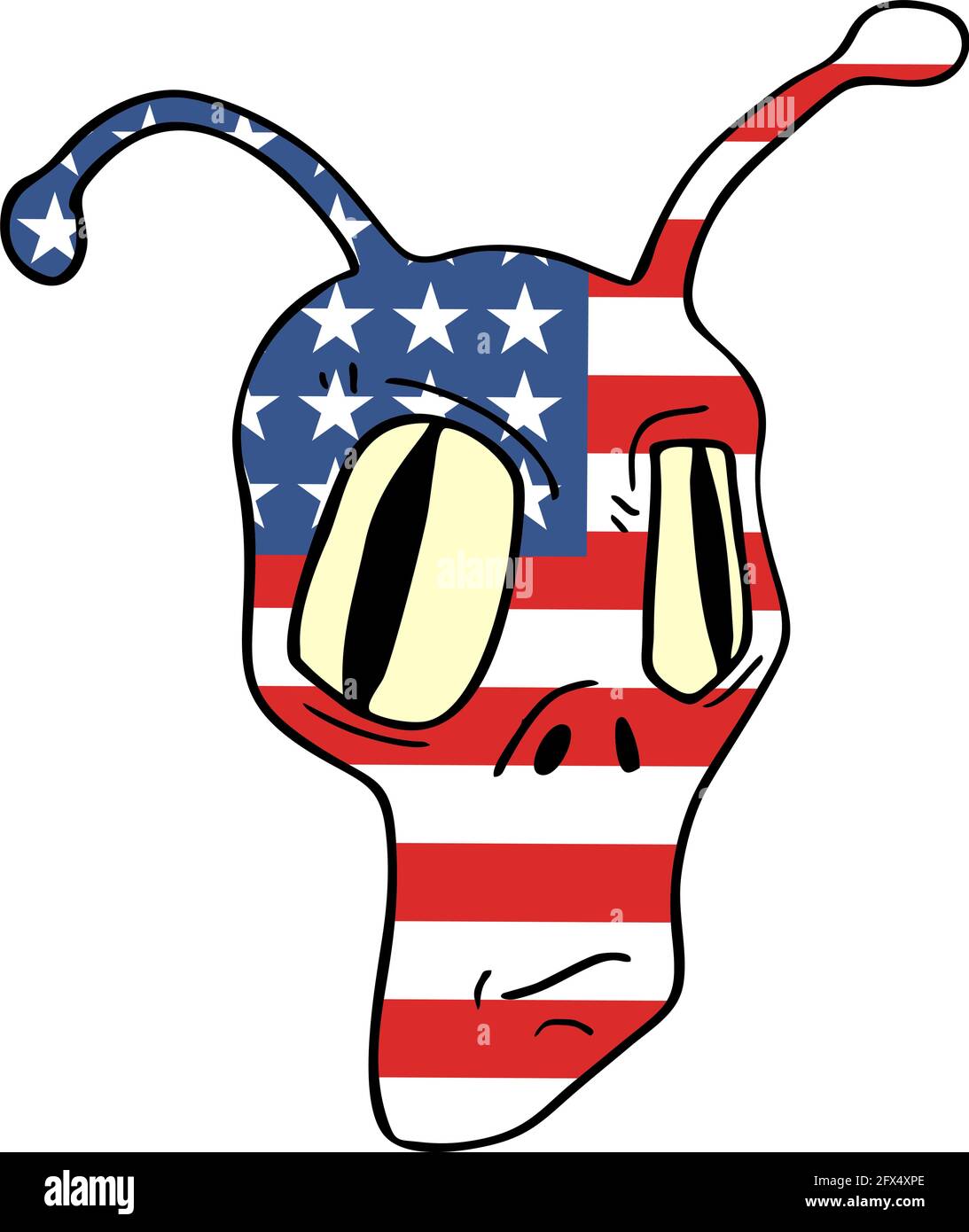 American alien mask Stock Vector Image & Art - Alamy