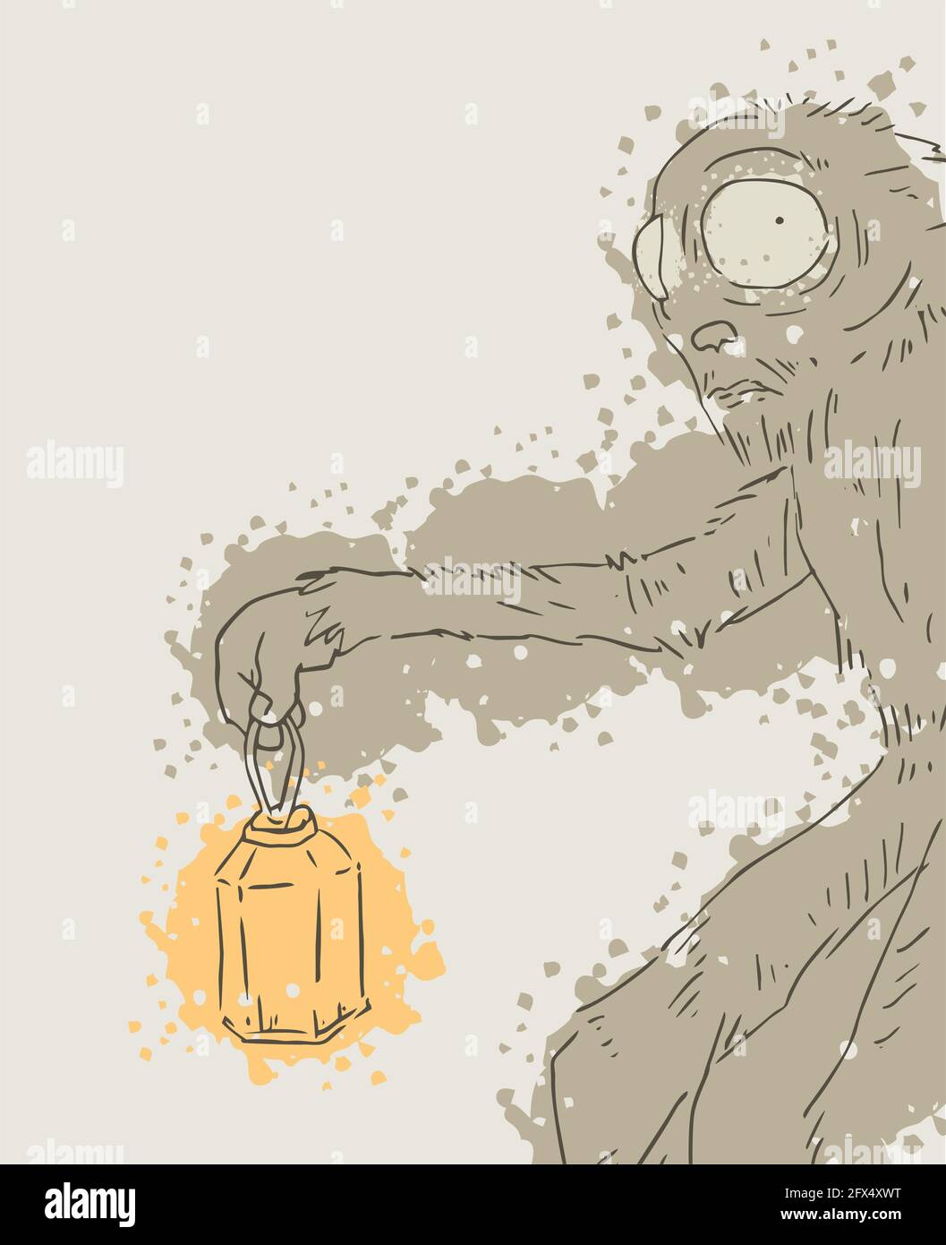 Fantasy background scary monster Stock Vector Images - Alamy