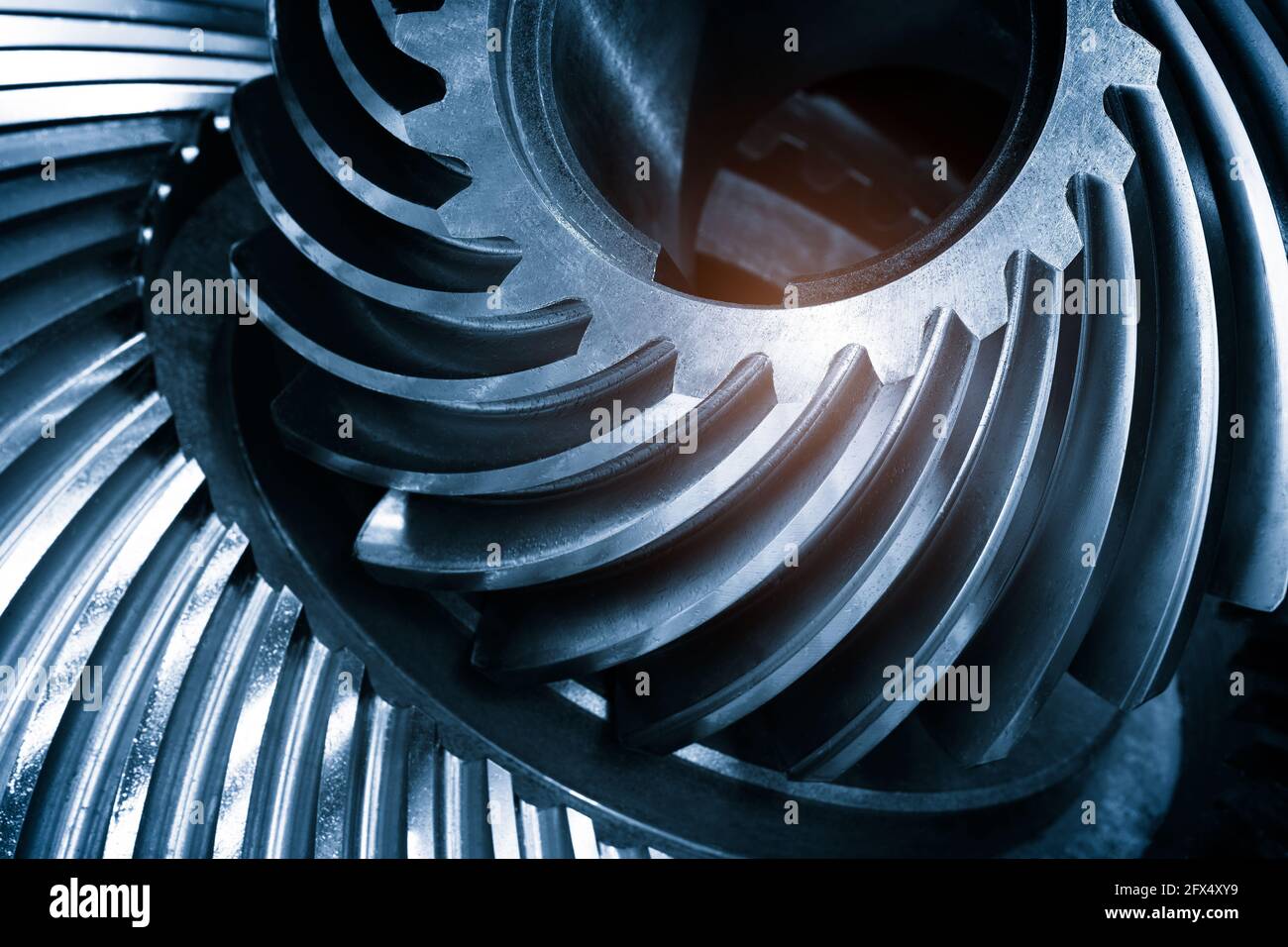 Engine gear wheels, industrial background Stock Photo - Alamy
