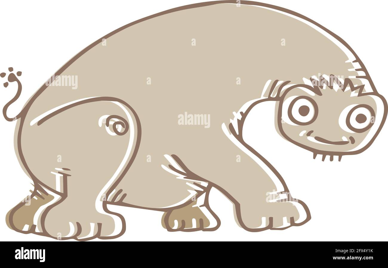 Hand drawing happy animal Stock Vector Images - Alamy