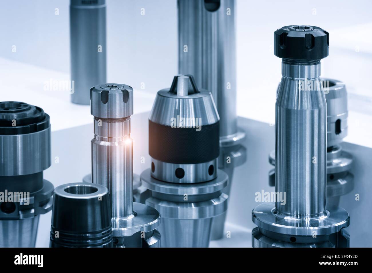 Milling tools for CNC machine, dustrial design background, engineering ...