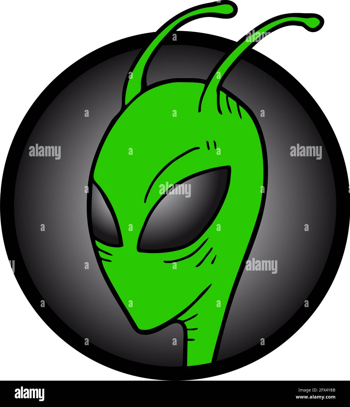 Green alien Stock Vector Images - Alamy
