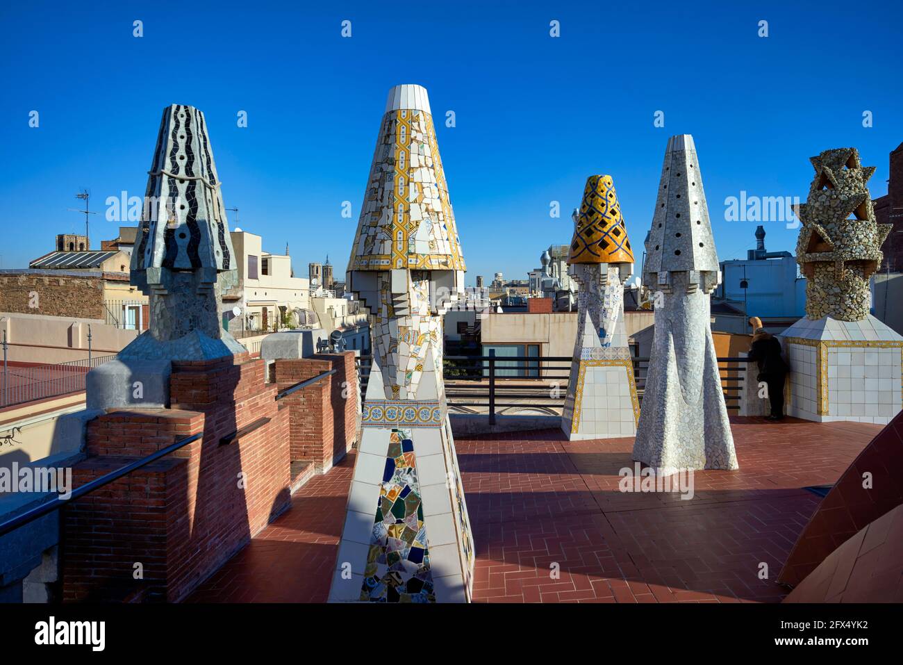 Palau guell roof hi-res stock photography and images - Alamy