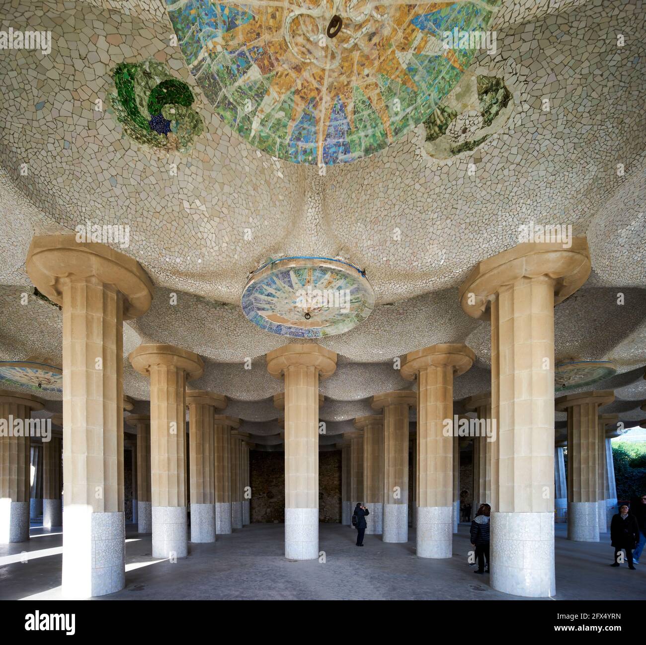 Barcelona. Catalonia. Spain. Columns and Domes of Hypostyle Room in ...