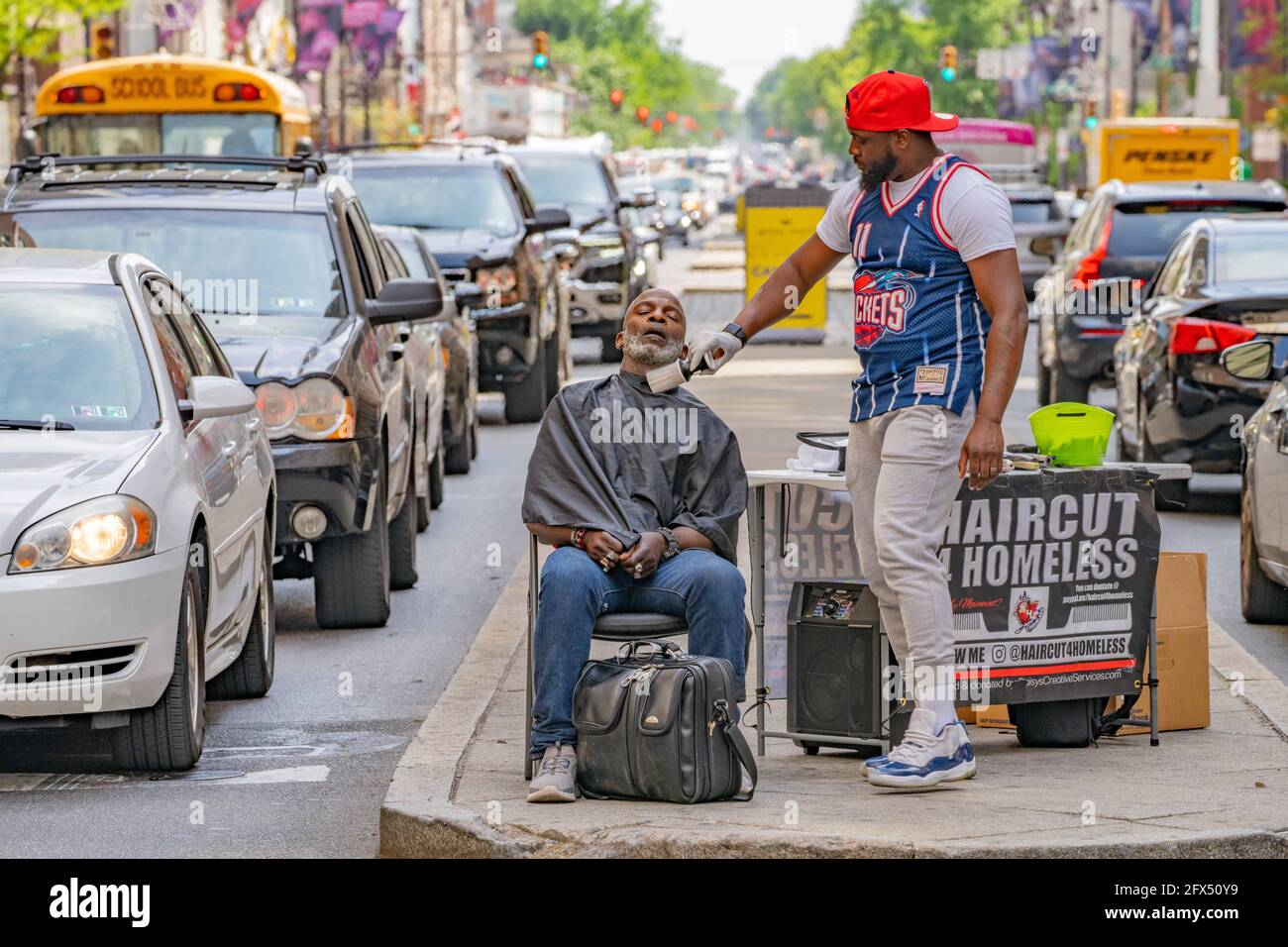 Philadelphia, Pennsylvania, USA. 25th May, 2021. BRENNON JONES (right ...