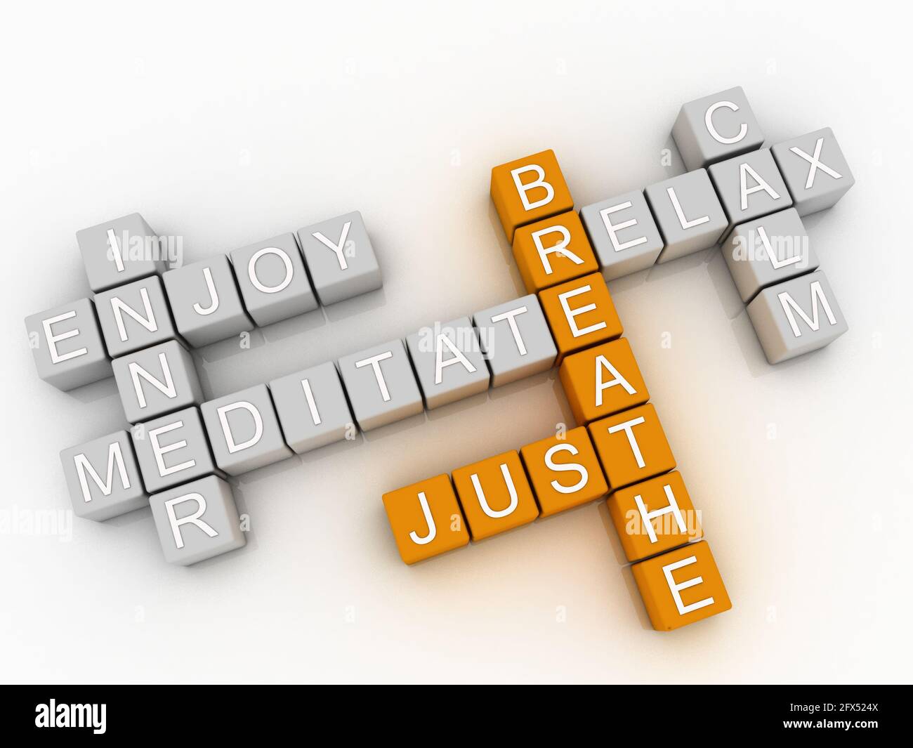 3d Max Just Breathe, relax, illustration on withe background Stock ...