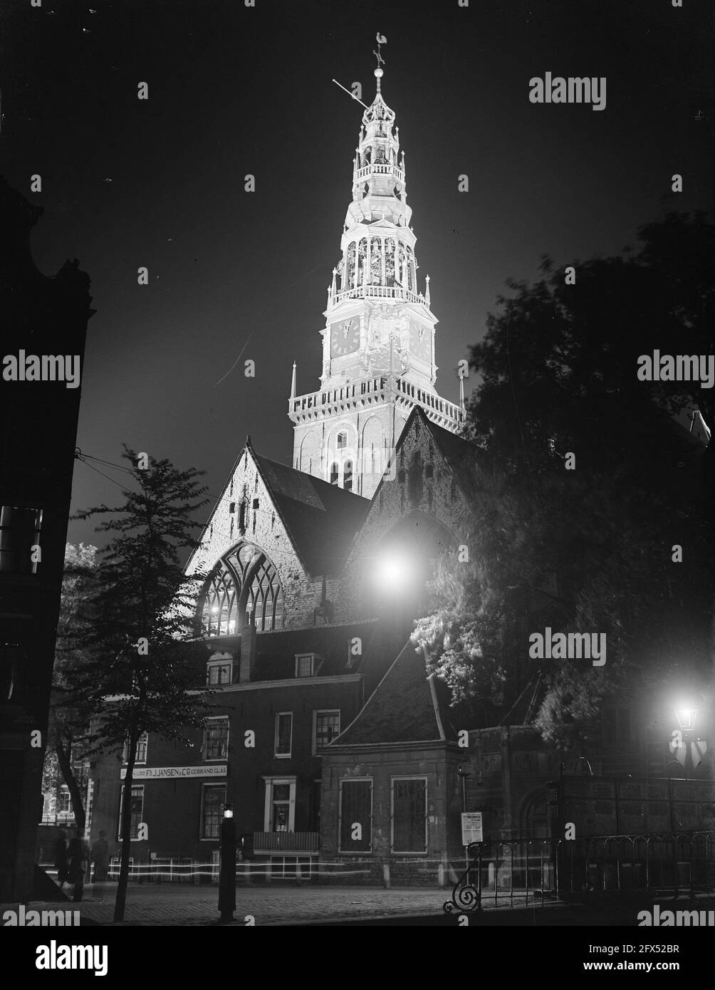 Feast lighting Old Church tower, August 24, 1948, FEAST LIGHTING, The ...