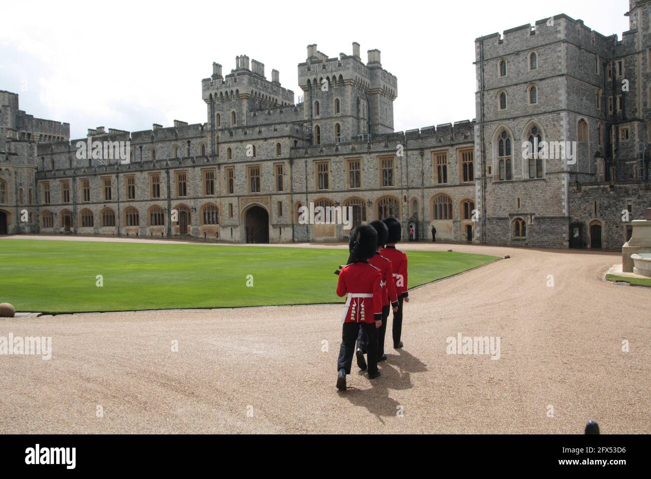 Queens Guards in Windsor Castle, England, UK Stock Photo - Alamy
