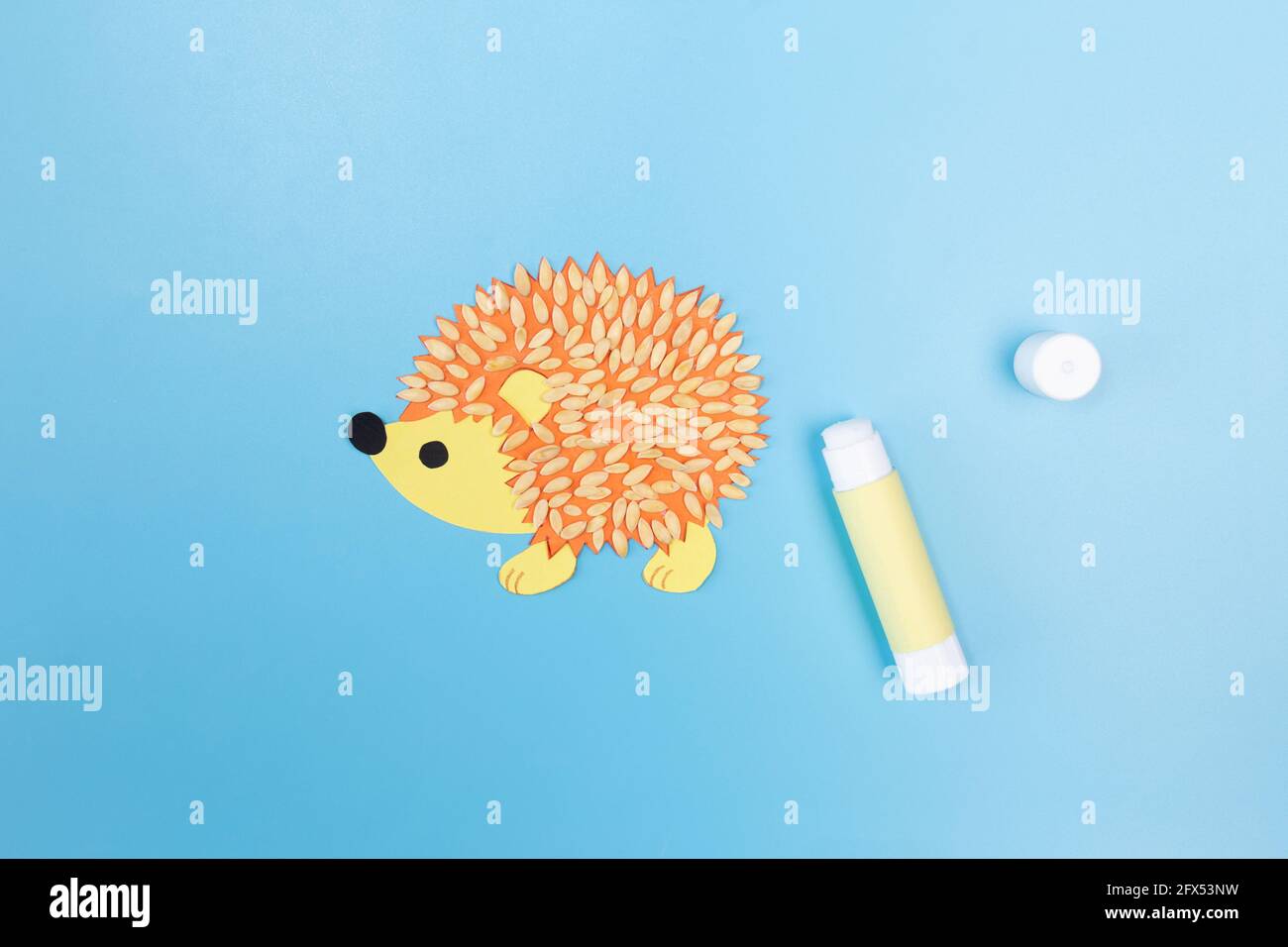 dry seeds autumn application of hedgehog, art project for kindergarten ...